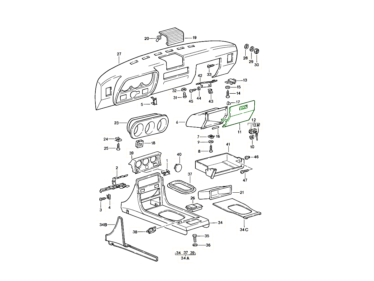Porsche Dashboard Parts | Interior Restoration & Repair Components ...