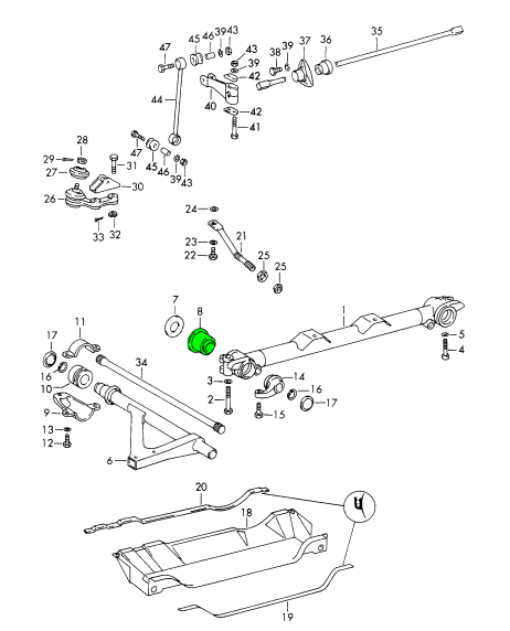 Porsche 911 912 Front Auxiliary support frame bush & metal sleeve ...