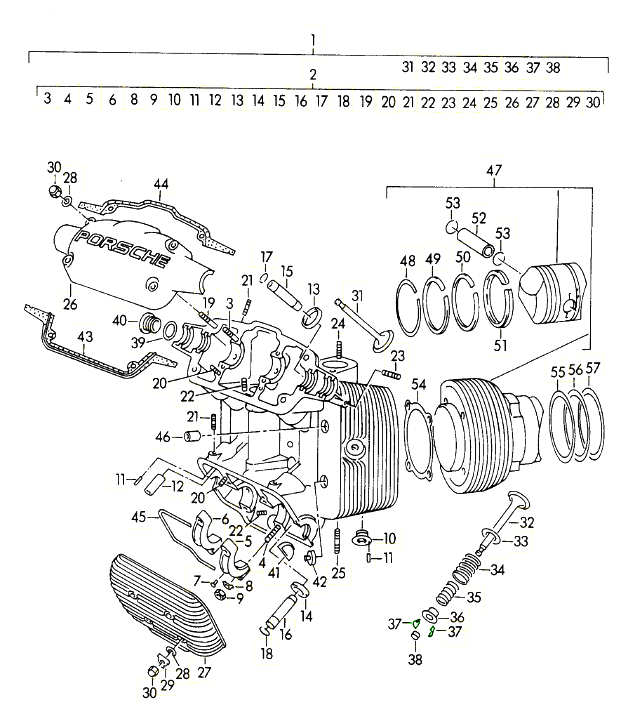 Porsche 356 Valve collet 547052130 - 547052130/1 | Design 911