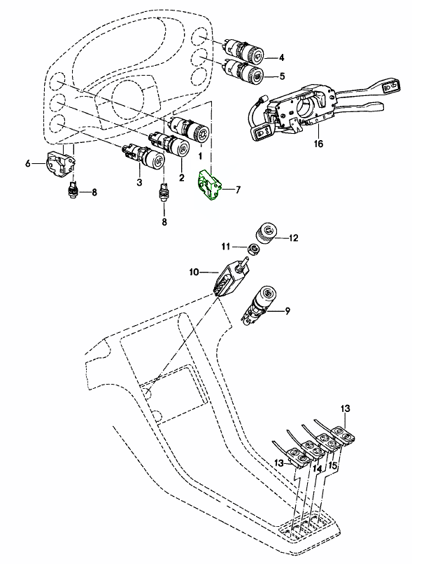 Wiper interval potentiometer for Porsche 928 78-89 92861312200 ...