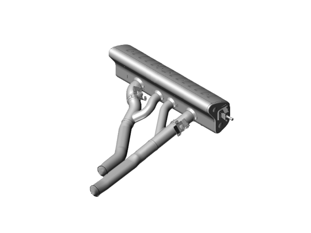 Exhaust muffler / silencer. Porsche 9YB Cayenne turbo E-Hybrid GT Coupe ...