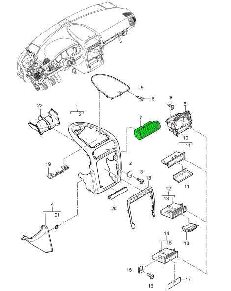 Porsche 955 Cayenne Centre Air Vent 95555226303 95555226303A03 ...