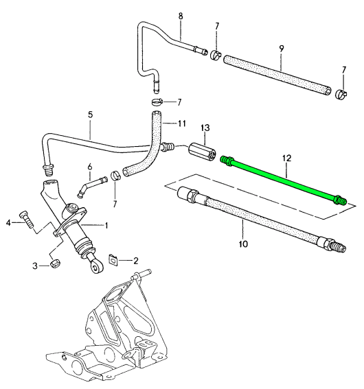 Porsche 964 Clutch Master Cylinder Pipeline 96442311001 96442311000 ...