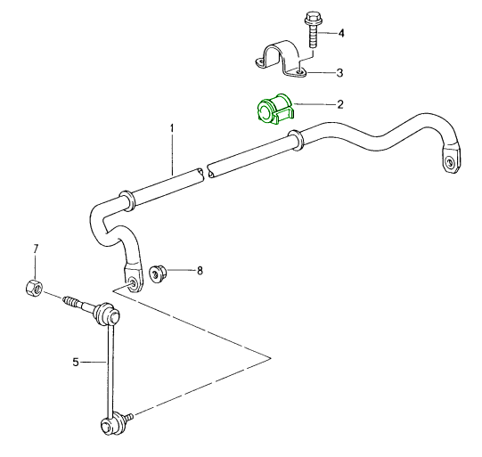 Porsche 986/996 Stabilizer Bar Bush Front 99634379214 - 99634379214 ...