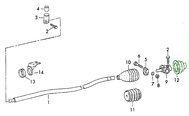 Shift linkage boot inner and outer kit. Porsche 911 / 912 1965 to 1971 ...