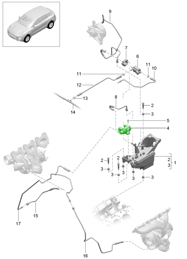 Supercharger pressure converter for Porsche 958 Cayenne / 970 Panamera ...