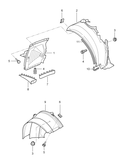 Wheel Arch Air Duct. Porsche 996 Coupe 2002>> - 99650460302 | Design 911