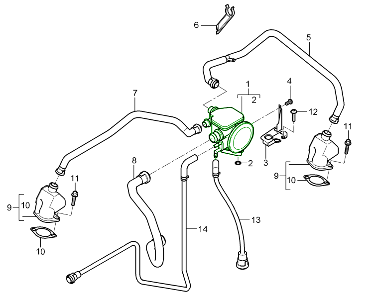 Porsche 997 Oil Separator 99710703800 / 99710703801 - 99710703801 ...
