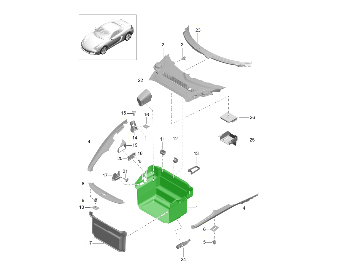 Porsche Trunk Compartment Carpets & Parts | Restoration & Replacement ...