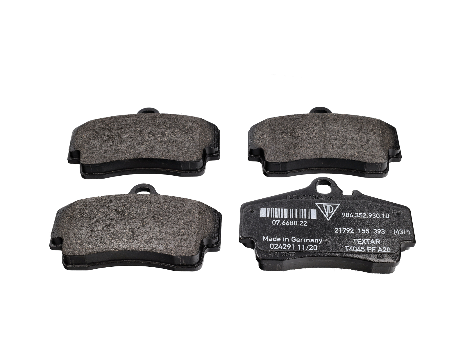 98635293911 98635293910 Brake Pads Rear Porsche 996 997 Boxster 986 ...