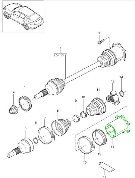 front axle differential - 970349011CU | Design 911