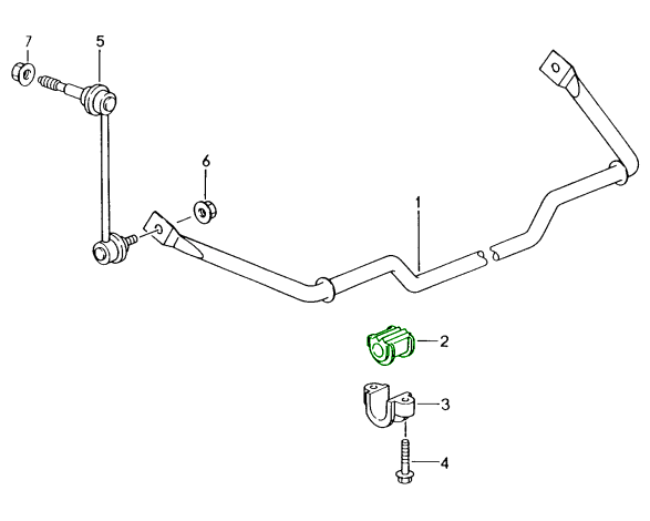 Porsche 996 997 Boxster Stabilizer bar bush 99633379224 - 99633379224/1 ...