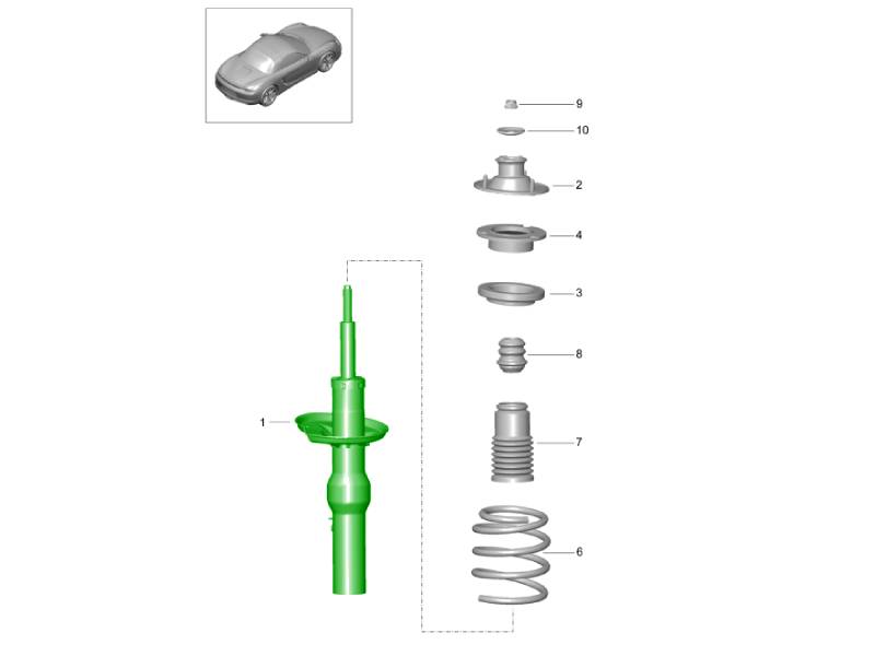 Porsche PASM Rear Shock Absorbers | Design911 Adaptive Suspension ...