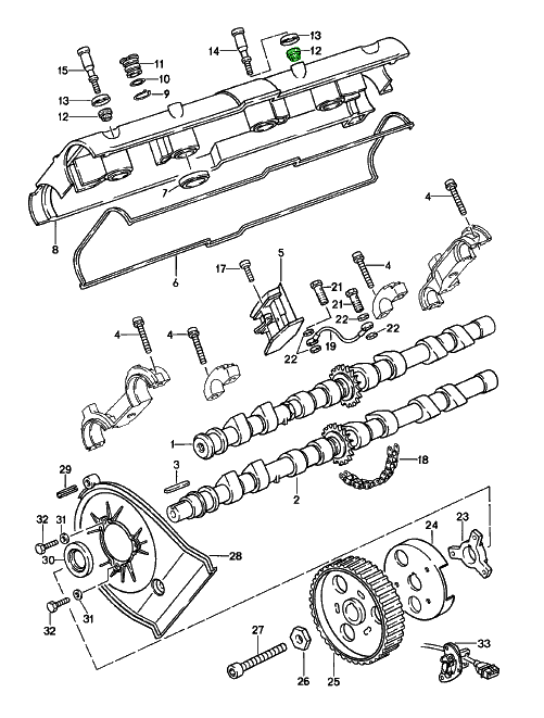 Porsche 944 Pressure ring for rocker cover 92810411502 - 92810411502/1 ...