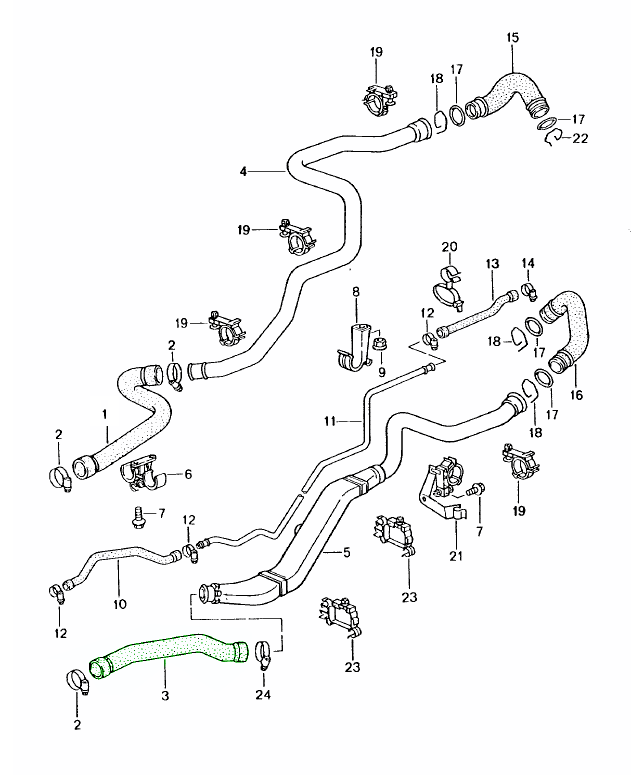 Buy Porsche 996 (911) (1997-2005) 996 TURBO 2000-05 Water / Coolant ...
