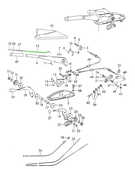 Porsche 911 Handbrake internal push rod 90142456703 - 90142456703/8 ...