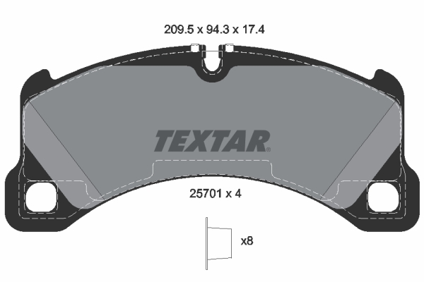Porsche 95B Macan Brake pad set FRONT 95B698151AS - 95B698151AS ...