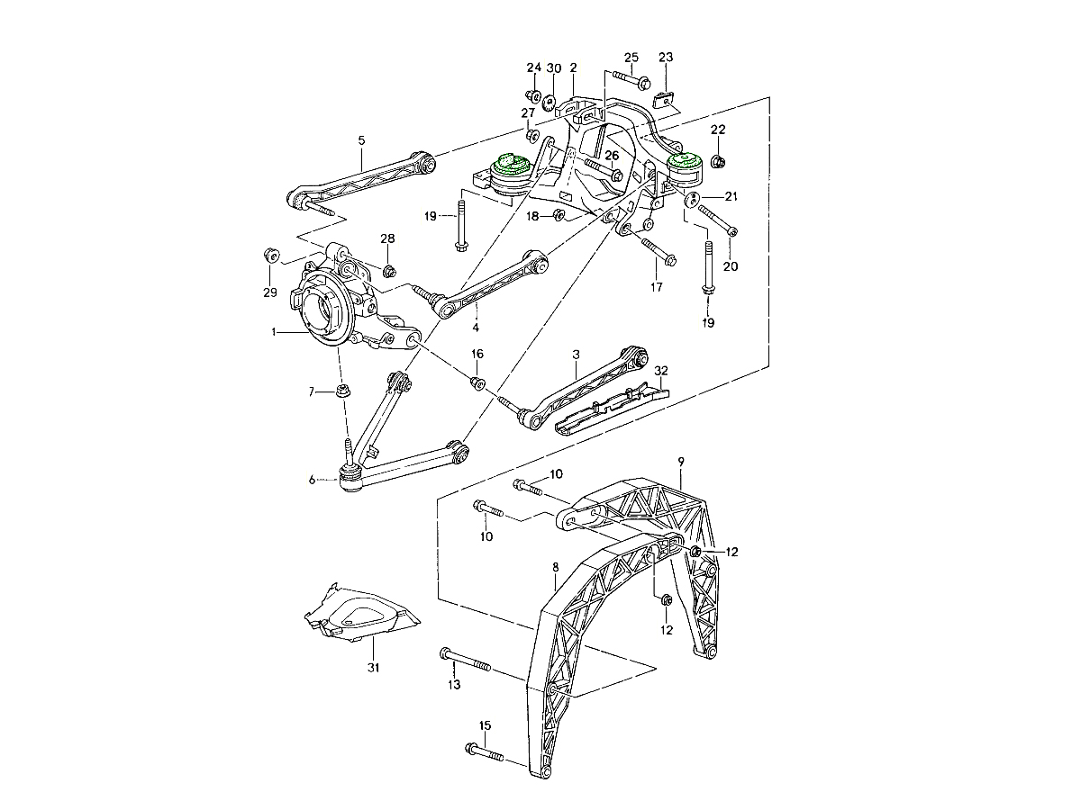 Porsche Rear Subframe | Design911 Suspension Upgrade Components for ...