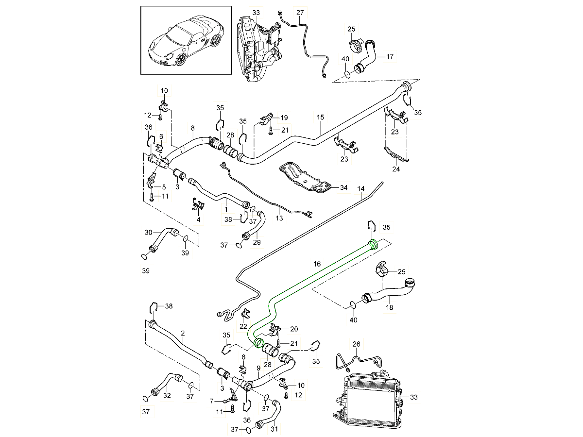 Buy Porsche Cayman 987C/981C (2005-2016) Cayman 2.7L 987C 2006-08 Water ...