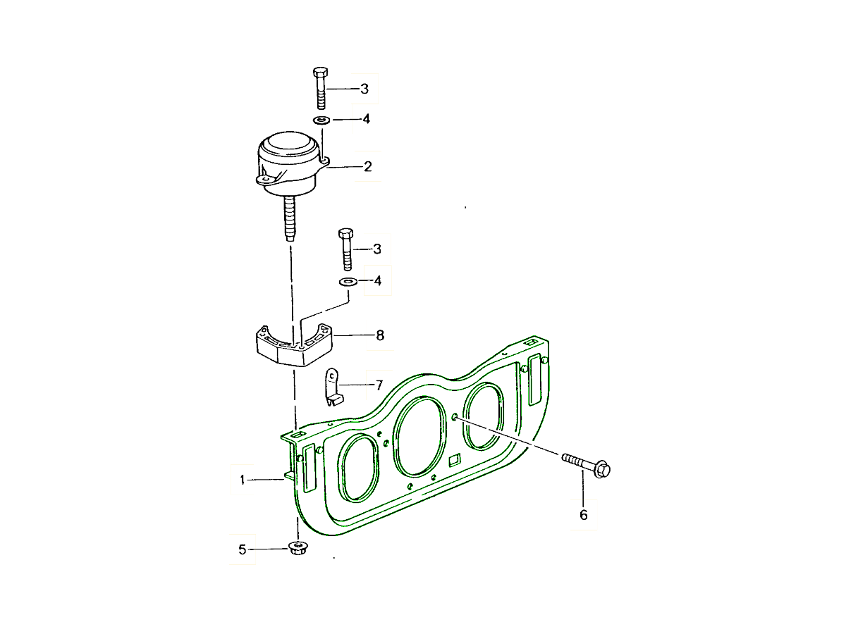 DSM-EngMt RSR Style Engine Mount Carrier. Porsche 996/997 Cup Car / GT3 ...