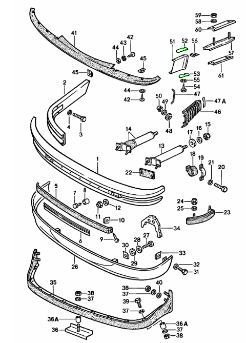 Porsche Front Bumper Seals | Design911 Rubber Weatherstrips & Body ...