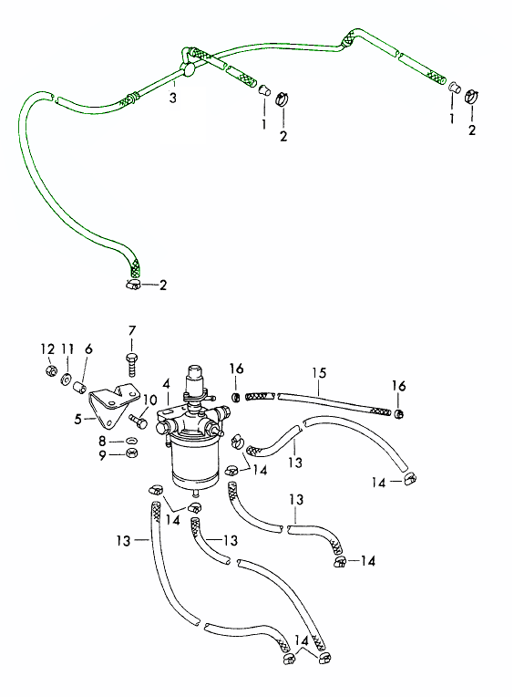 Porsche 911 Fuel line complete 90110805106 - 90110805106/1 | Design 911