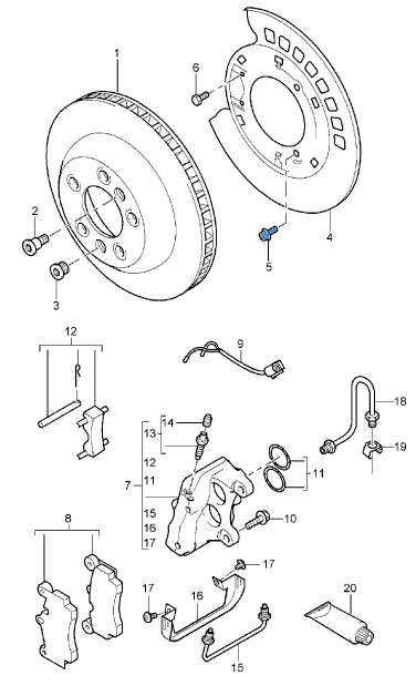 Porsche Brake disc cover plate Screw N10572403 - N10572403 | Design 911