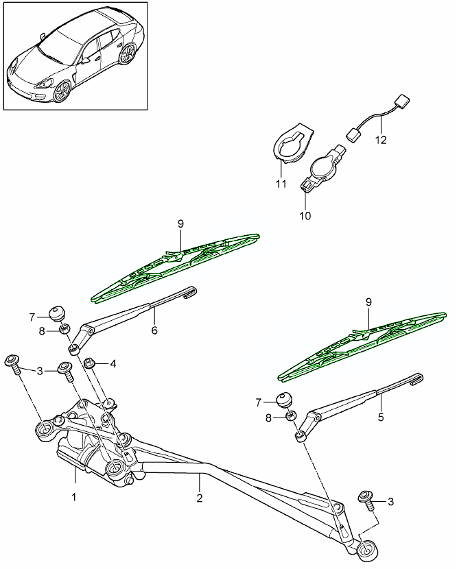 1 set of wiper blades - 97062890300 | Design 911