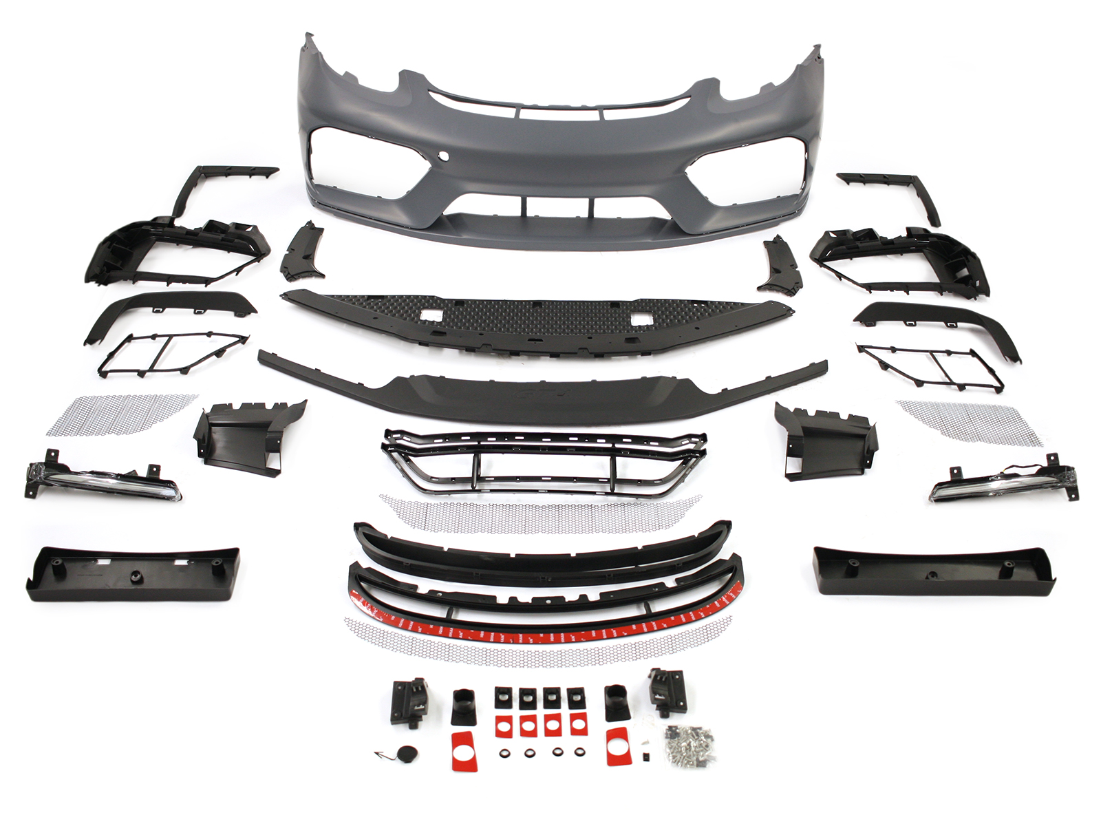 Front bumper kit without headlight washer. Porsche 718 Cayman GT4 / 718 ...