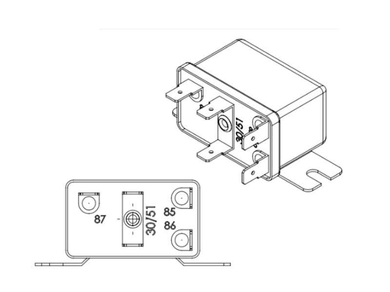 Relay W-529A for horn, coil, heater and air conditioning. Porsche 911 / ...
