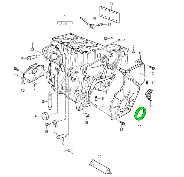 Porsche Rear Main Crankshaft Oil Seal 95510105100 - 95510105100/1 ...