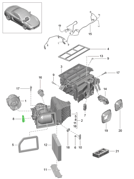 Porsche Air Distributor Motor 99162442500 99162442502 - 99162442502/1 ...