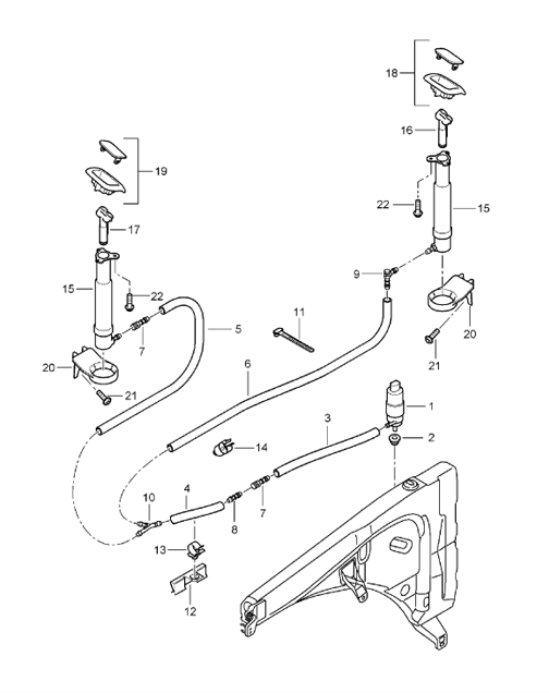 Headlamp washer jet nozzle 95562816100 95562816200 - 95562816100 ...