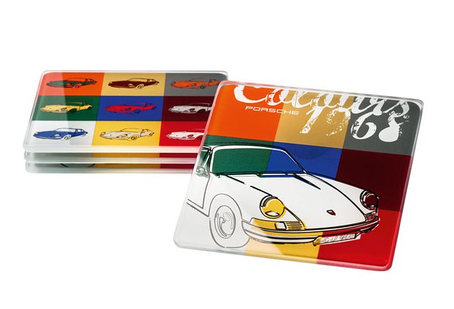 Porsche Glass coasters. Set of 4 - WAP0500500D | Design 911