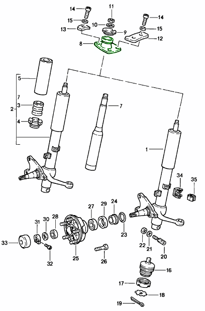 Front Suspension Top Strut Mount. Porsche 911 SuperPro - SPF1436K ...
