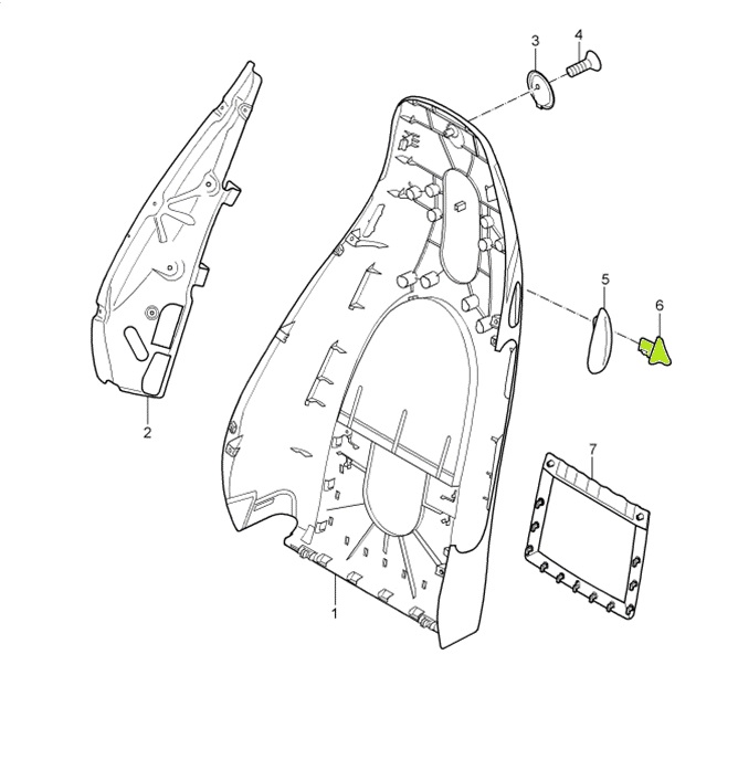 Seat Level Button. Porsche 987 Boxster / 987 Cayman - 98752162301V05 ...