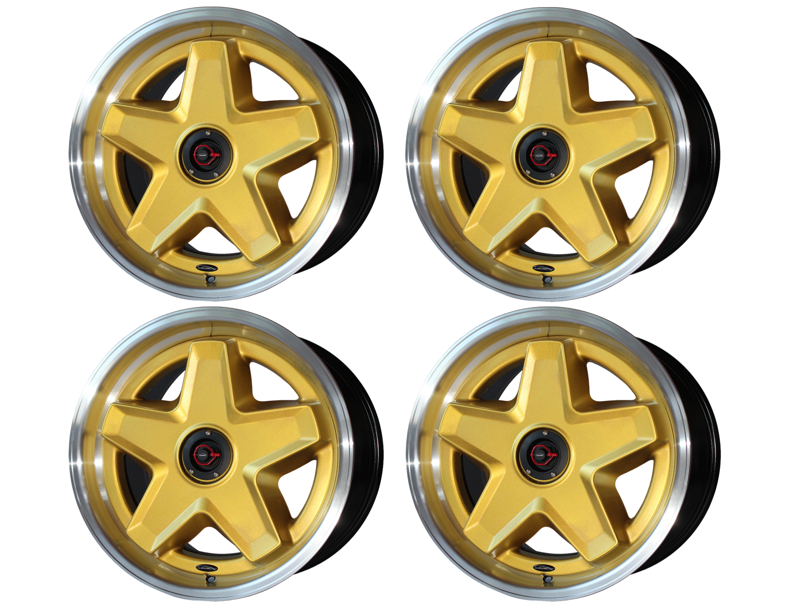 speedART 18" ATS style monobloc and cover wheel set Gold. Porsche 964 ...