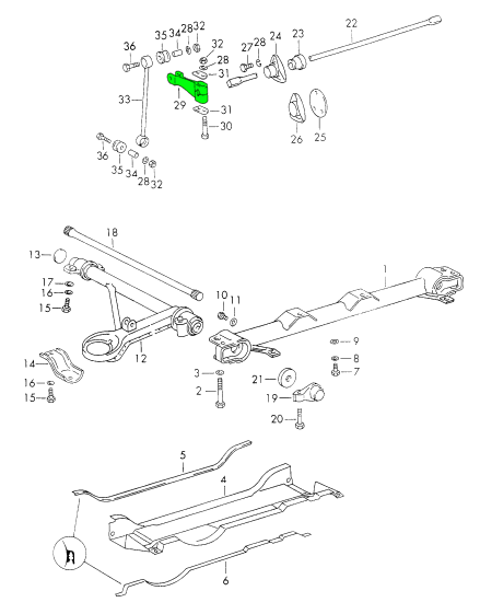 Porsche 90134371301 Front axle stabiliser lever for Porsche 911 914 ...