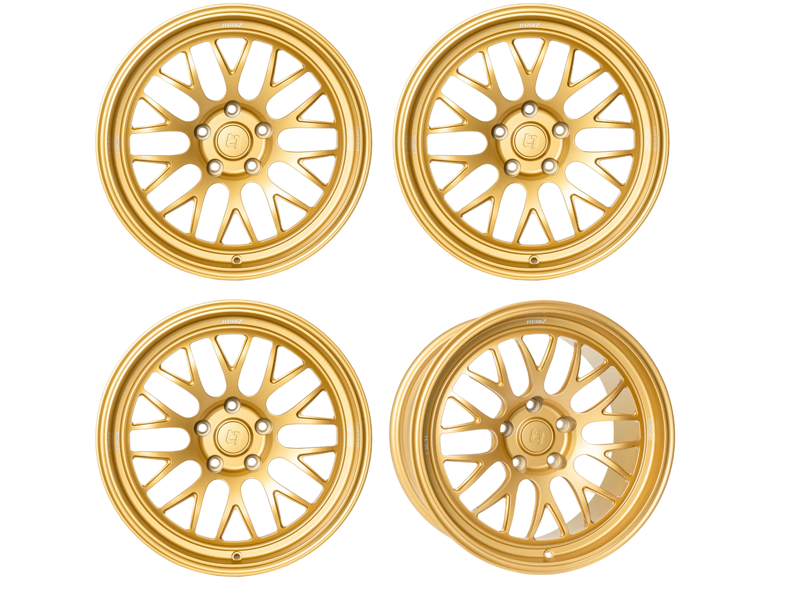 Titan 7 Forged T-M20 Alloy Wheel Set Medalist Gold. Porsche 987 / 981 ...