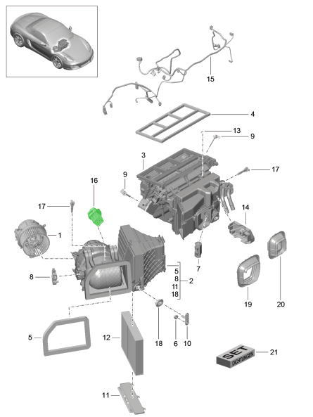 Porsche 991 981 Air Conditioning Blower Regulator 99162442300 ...