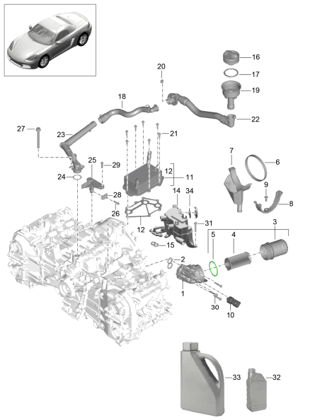 Porsche 718 Boxster Cayman Oil Filter Seal Ring 99970768540 ...