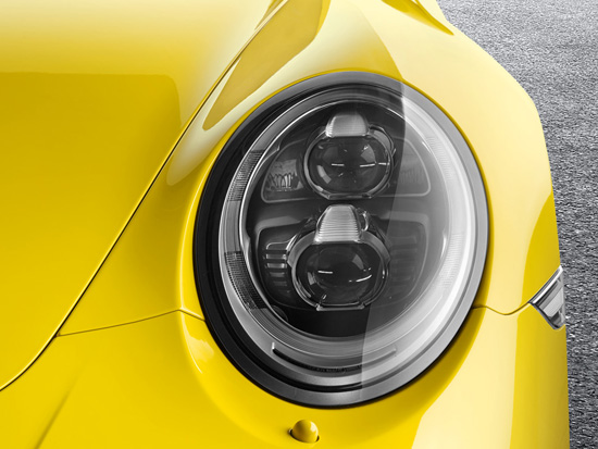 Black headlamp set in LED Porsche 991.2 LHD Cars with PDLS 99104490201 ...
