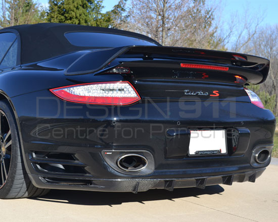 Carbon Fiber Strake Lower Rear Diffuser Porsche 997 Turbo 07-12 - AP ...