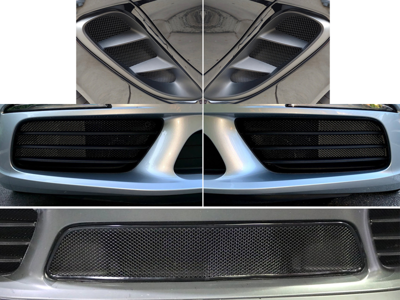 Front bumper radiator and side vent wire mesh kit Porsche 718 S ...