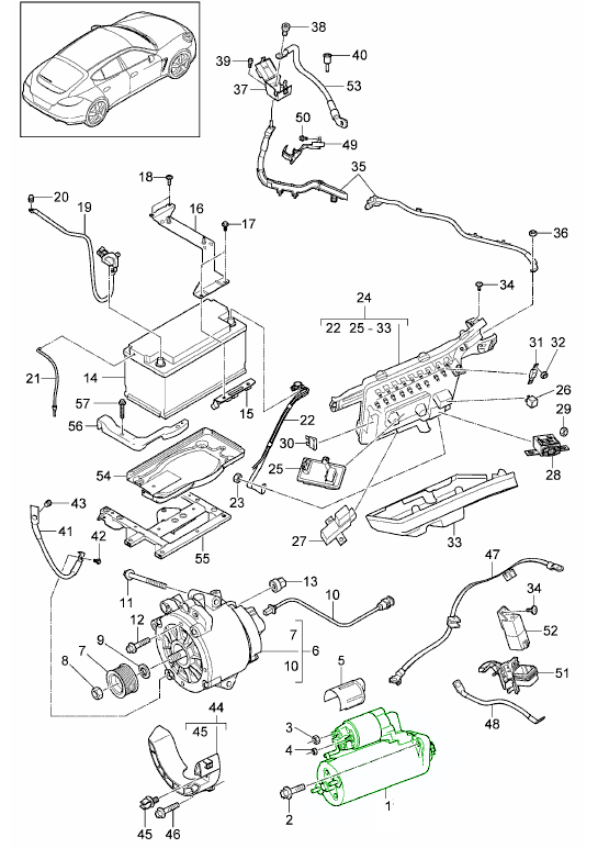 Buy Porsche Panamera 970 MK1 (2009-2013) Panamera GTS V8 4.8L Starter ...