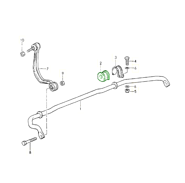 Porsche 964 Stabilizer bar bush Front 21mm 96434379221 - 96434379221/1 ...