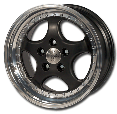 18" KT2 Split Rim Look Alloy Wheels - Black Centre finish Porsche PCD5 ...