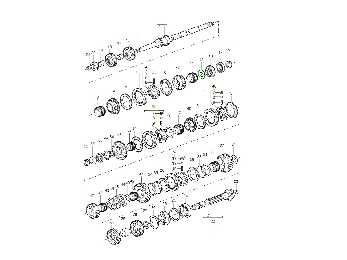 Porsche 996 Turbo 997 Turbo Thrust washer 4-speed 99630229450 ...