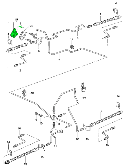 Porsche 964 Brake Line Connecting Piece 96435565000 96435565001 ...