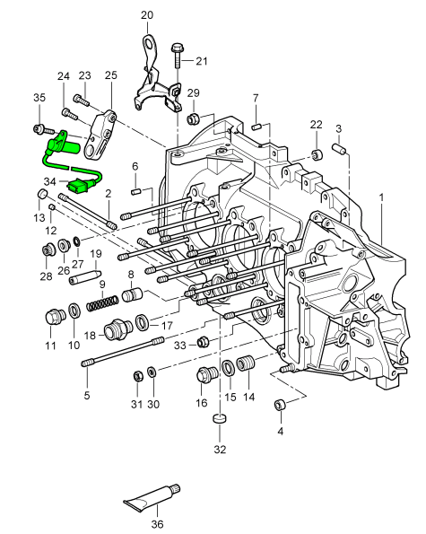 Porsche 996 997 Impulse Speed Reference Sensor 99660610501 ...
